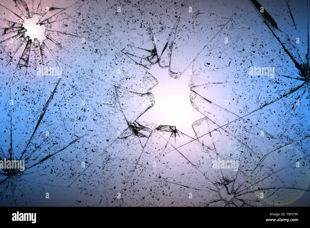 Broken glass texture. Realistic cracked glass effect, concept element Stock Photo - Alamy