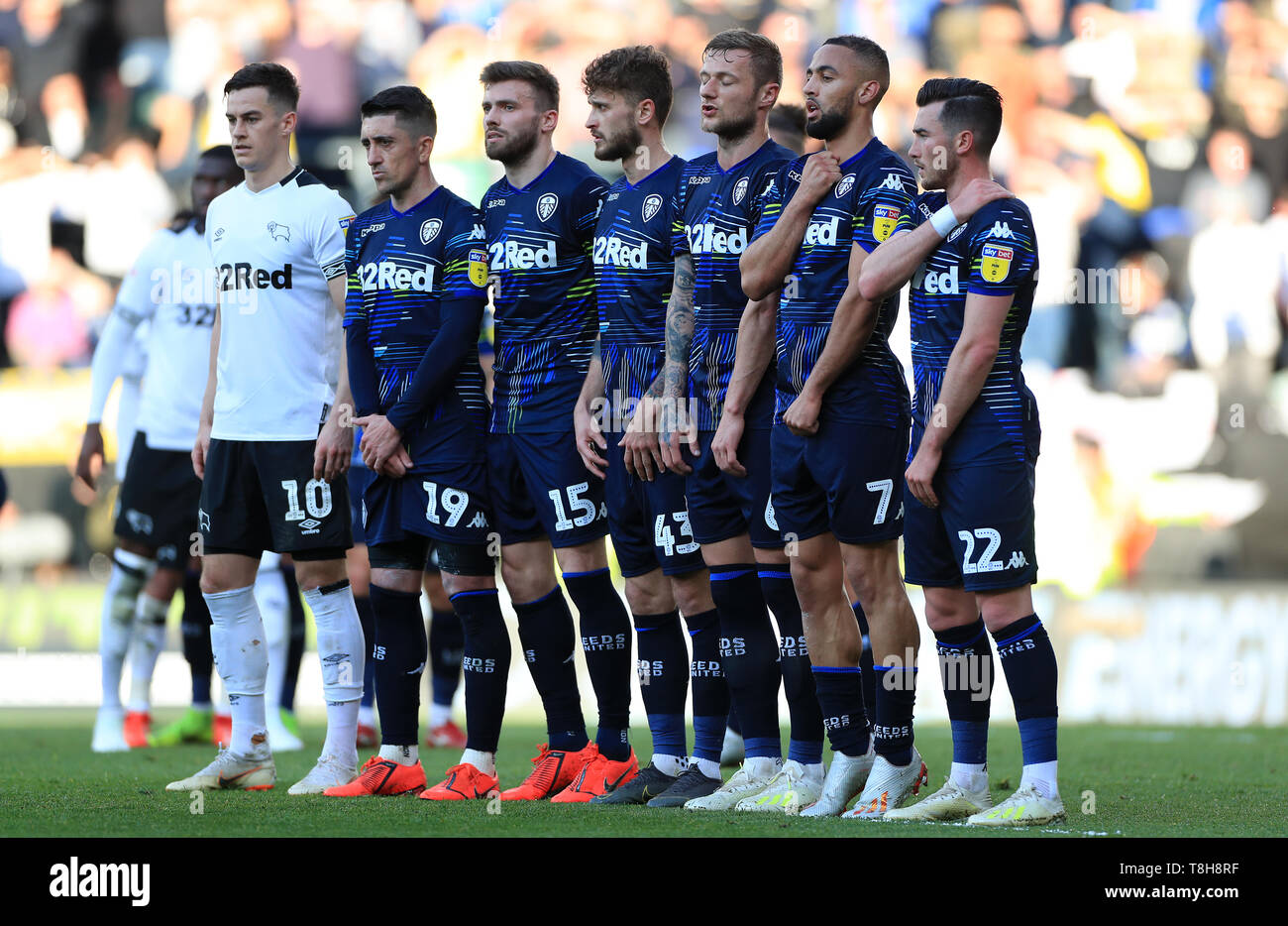 Leeds United players in action Stock Photo - Alamy
