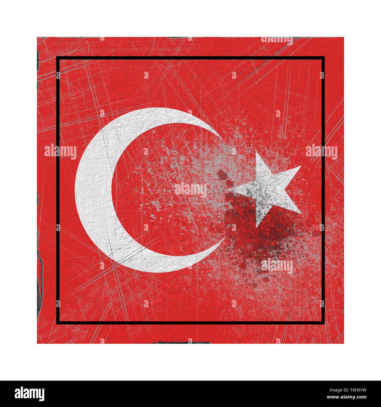 Old turkish flag Cut Out Stock Images & Pictures - Alamy