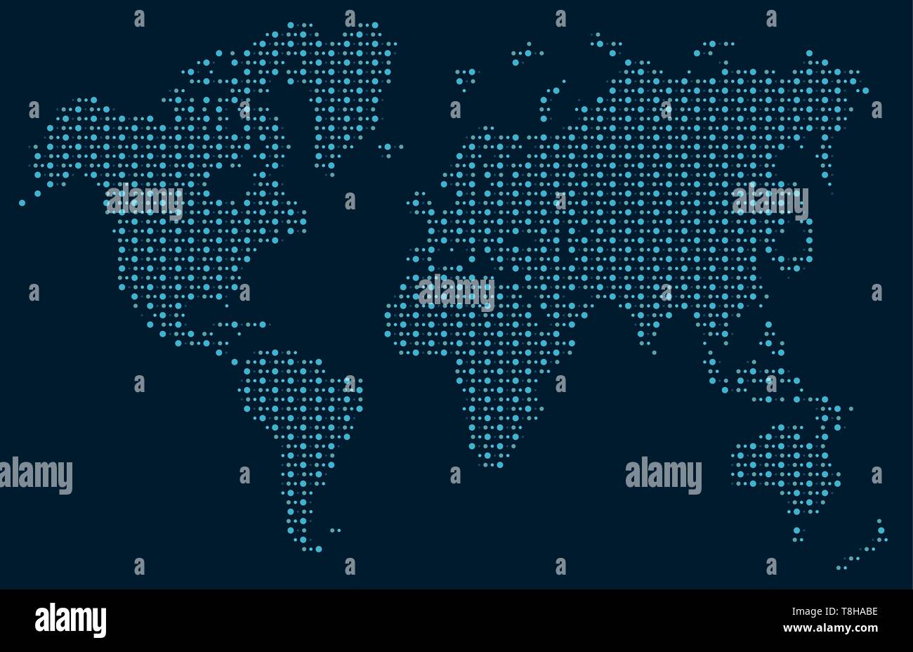 world map dot art Stock Vector Image & Art - Alamy