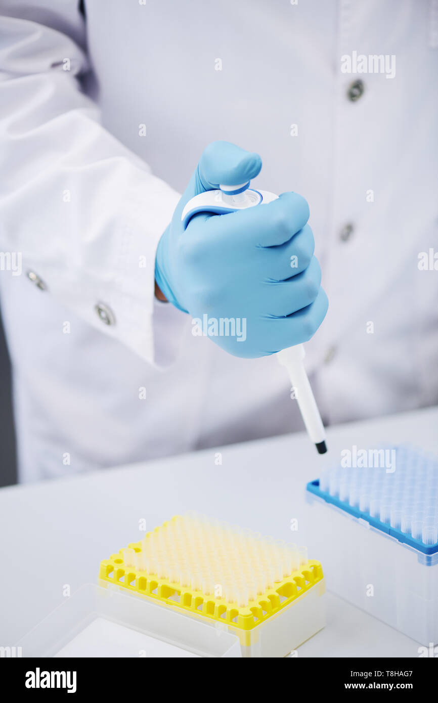 Using modern dropper Stock Photo - Alamy