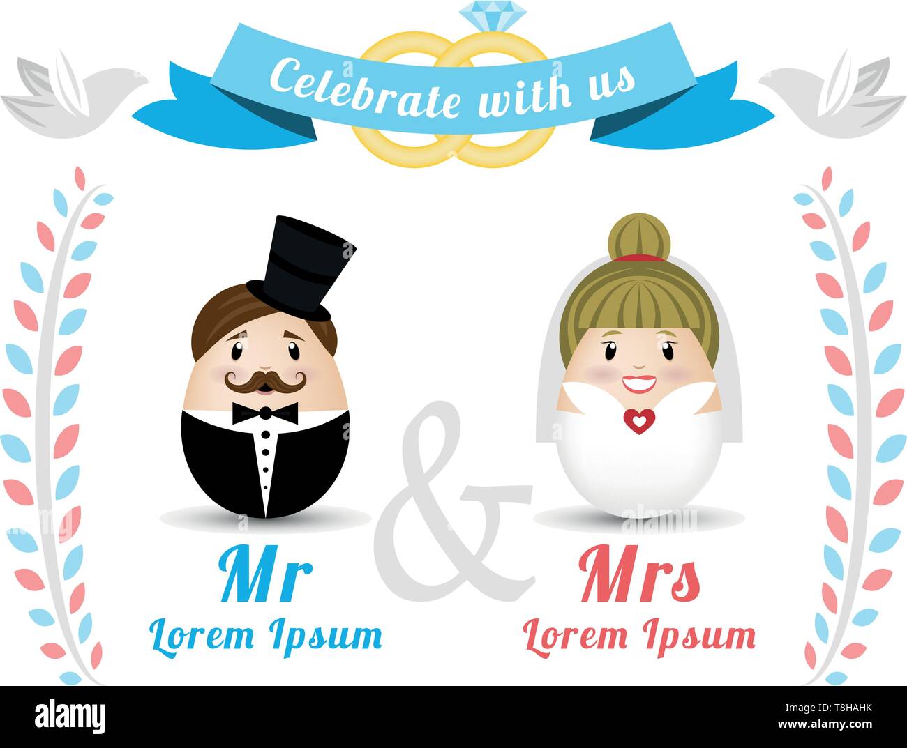 wedding vector card Stock Vector Image & Art - Alamy