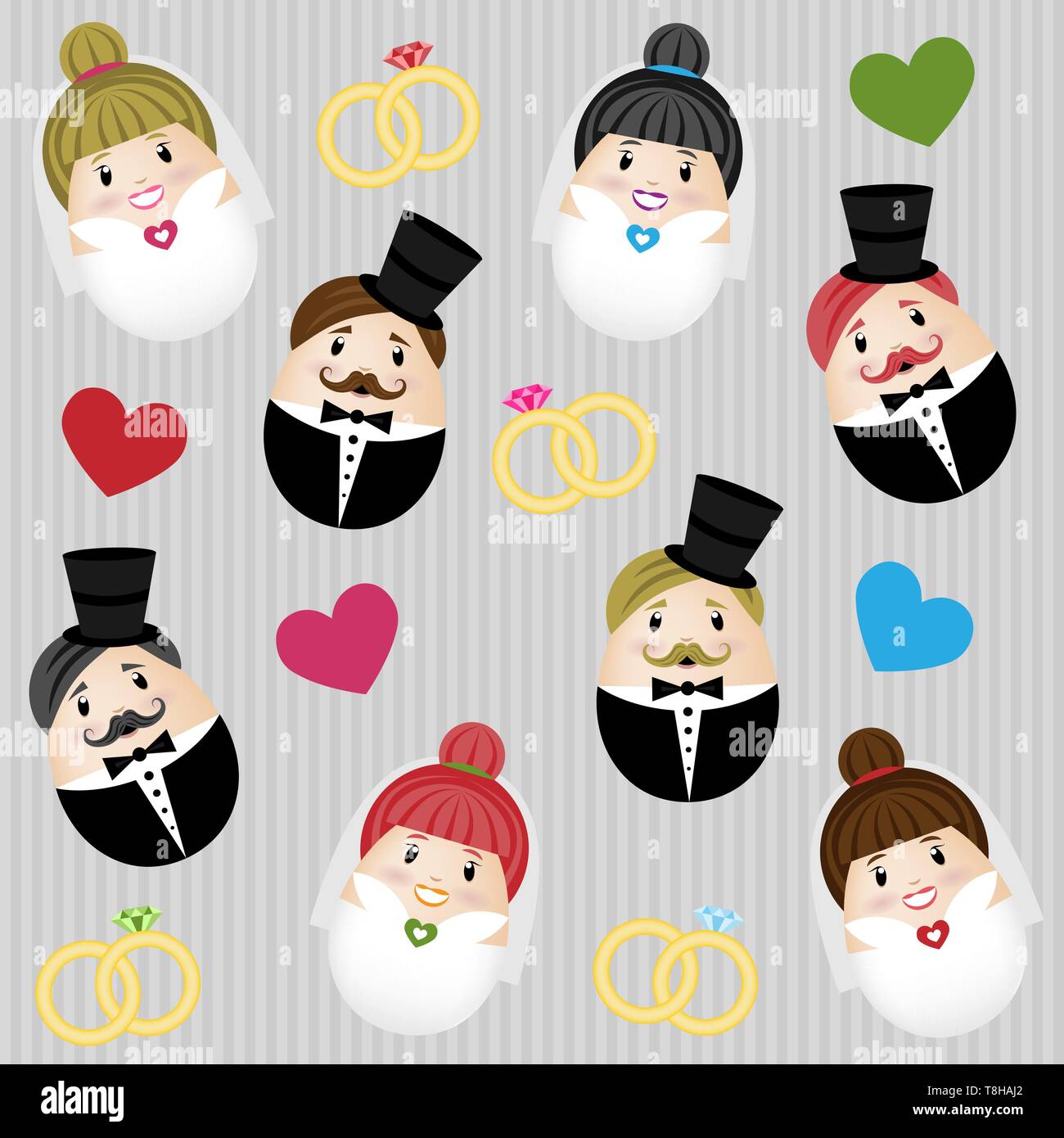 seamless wedding pattern background Stock Vector Image & Art - Alamy