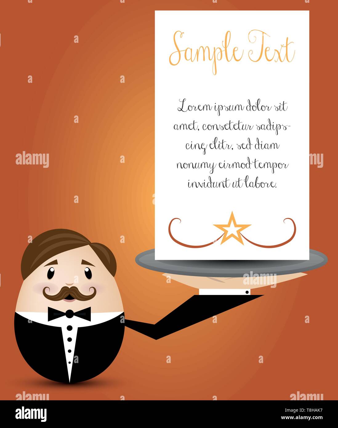 restaurant waiter vector Stock Vector Image & Art - Alamy