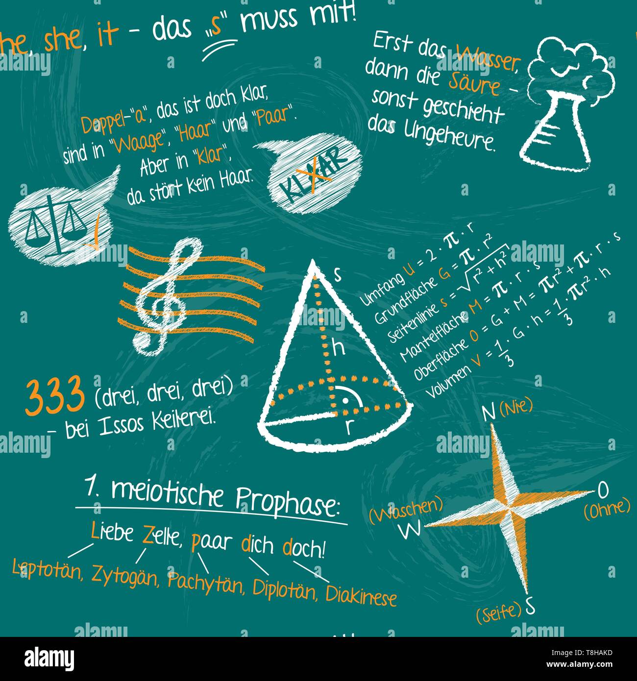 school science chemistry seamless pattern background Stock Vector Image ...