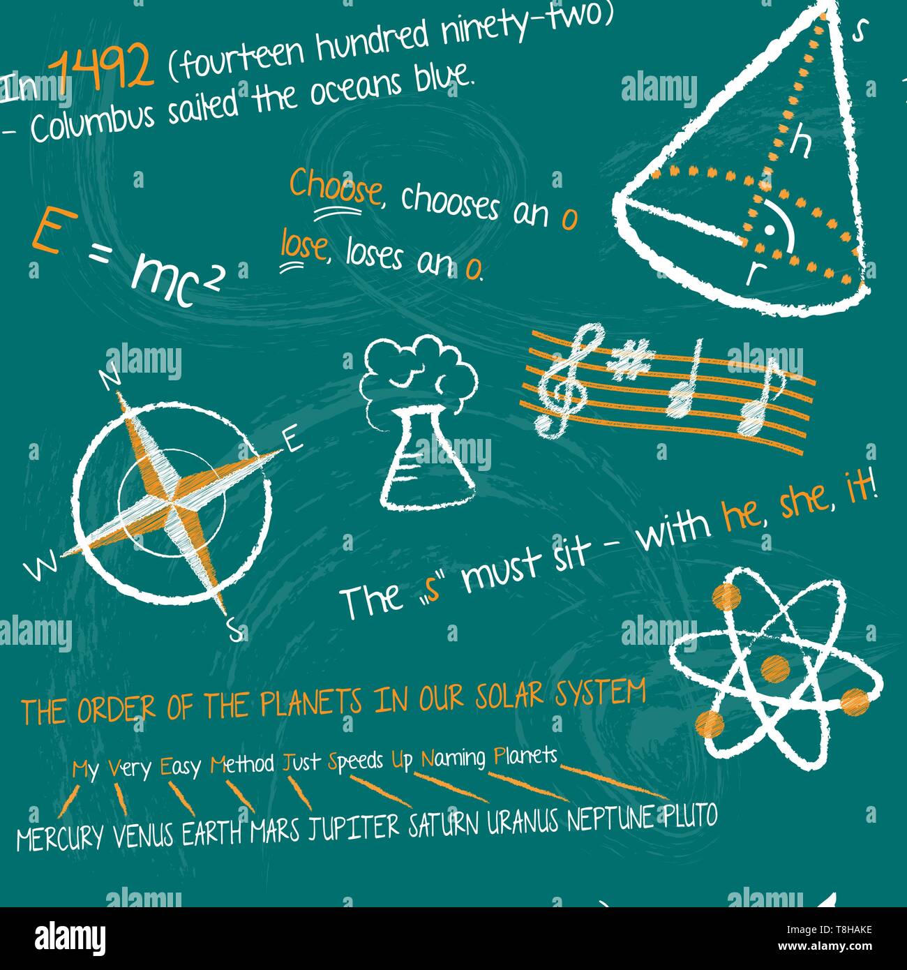 school science chemistry seamless pattern background Stock Vector Image ...