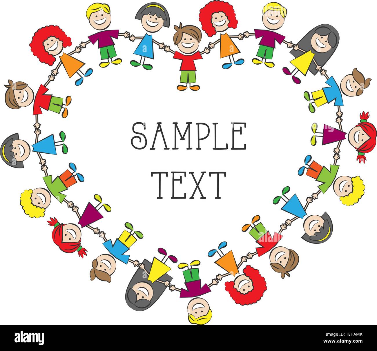 children are forming a heart vector Stock Vector Image & Art - Alamy