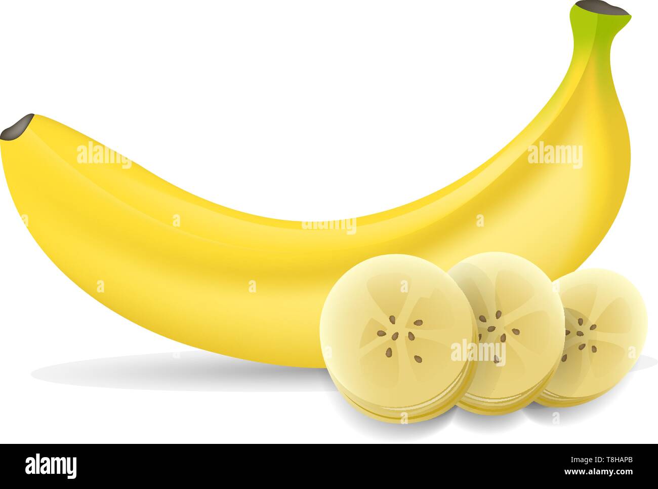 banana vector on white background Stock Vector Image & Art - Alamy
