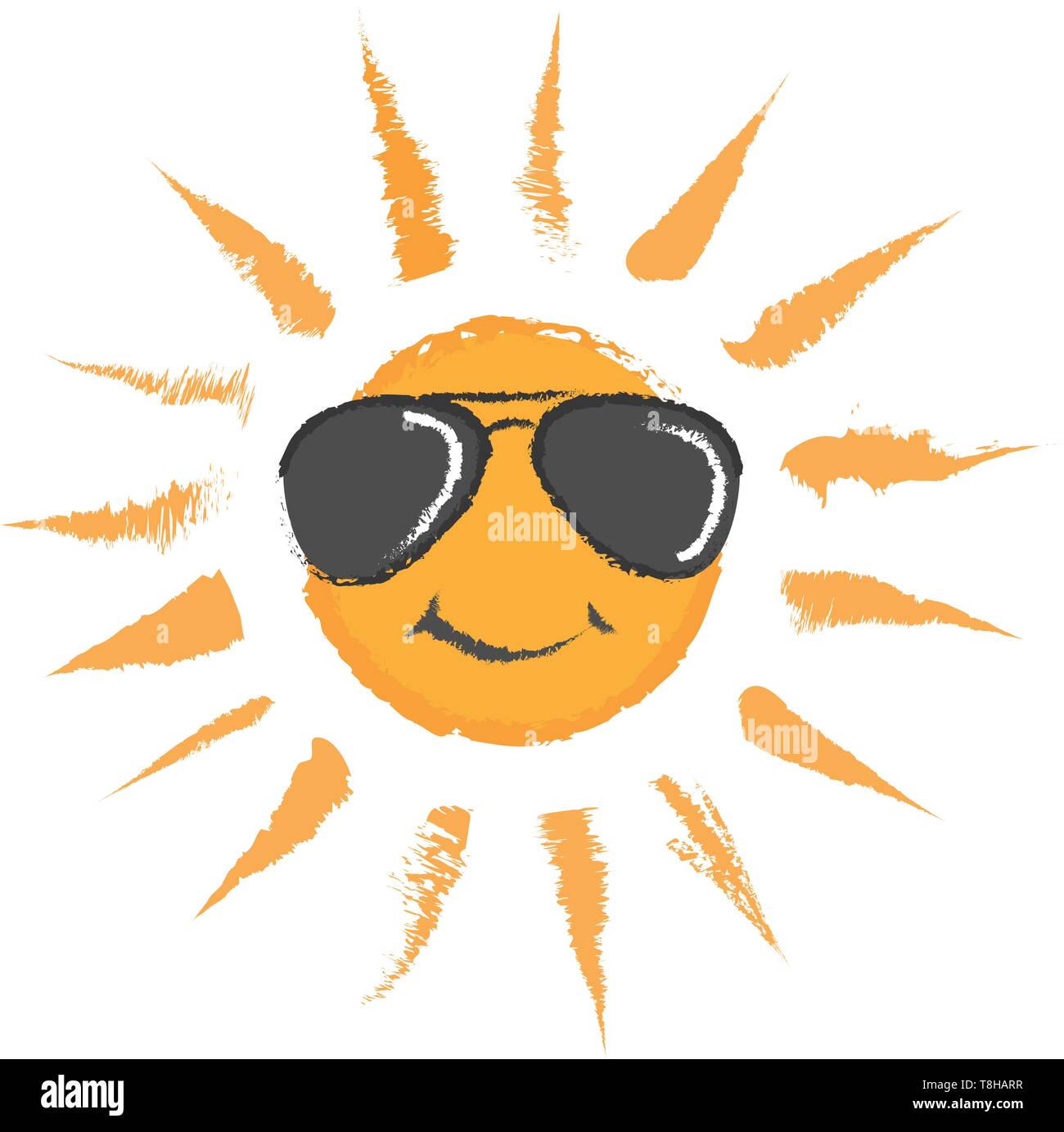 sun with sunglasses vector icon Stock Vector Image & Art - Alamy
