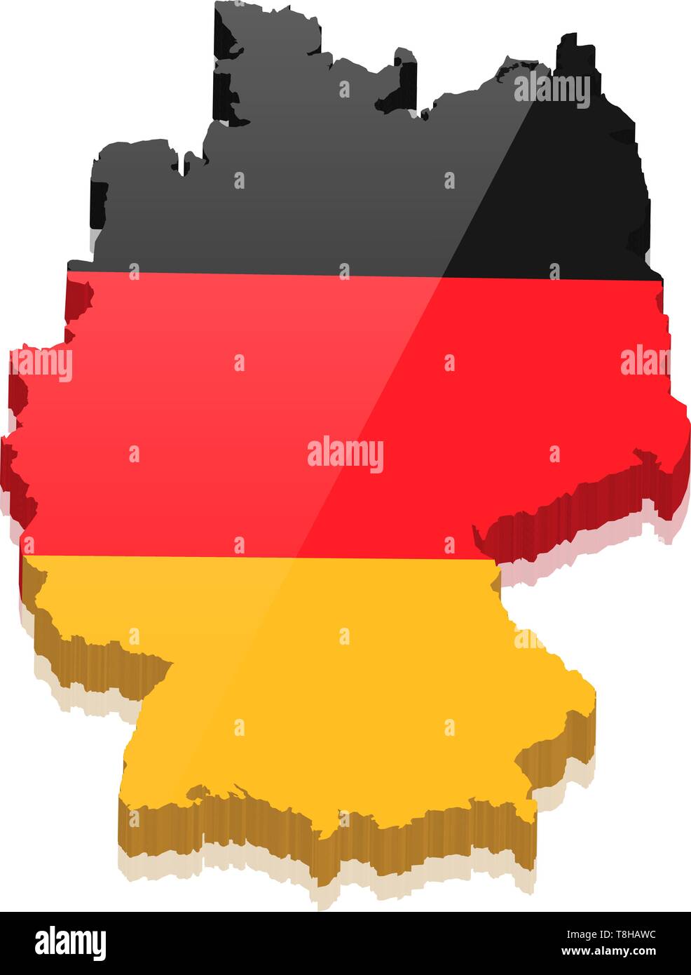 germany map vector 3D Stock Vector Image & Art - Alamy