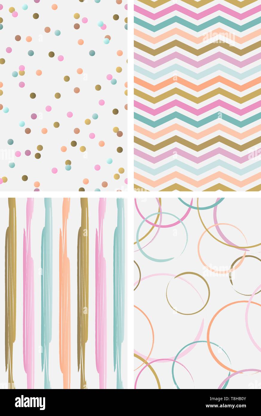 abstract seamless background pattern set Stock Vector Image & Art - Alamy