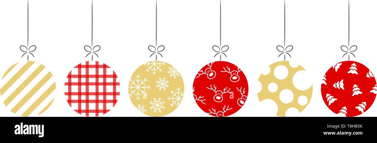 Red hanging bauble Stock Vector Images - Alamy