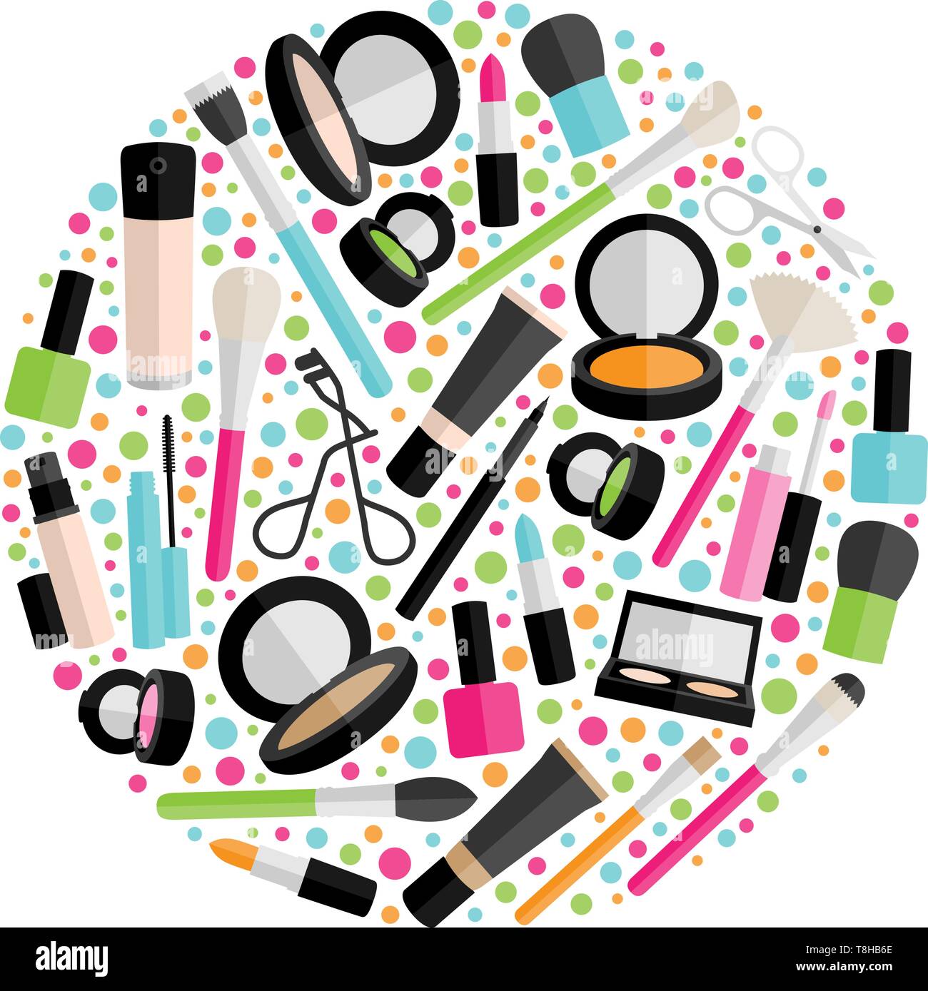 makeup vector circle Stock Vector Image & Art - Alamy