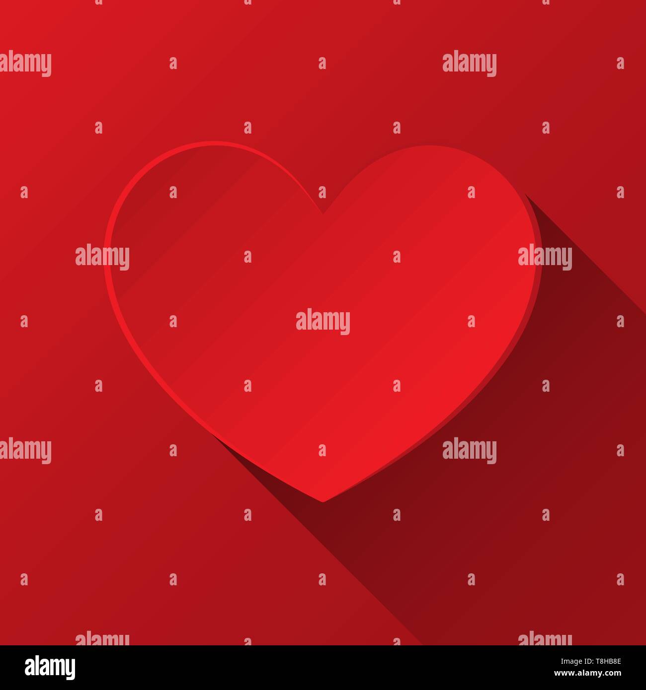 heart vector flat design Stock Vector Image & Art - Alamy