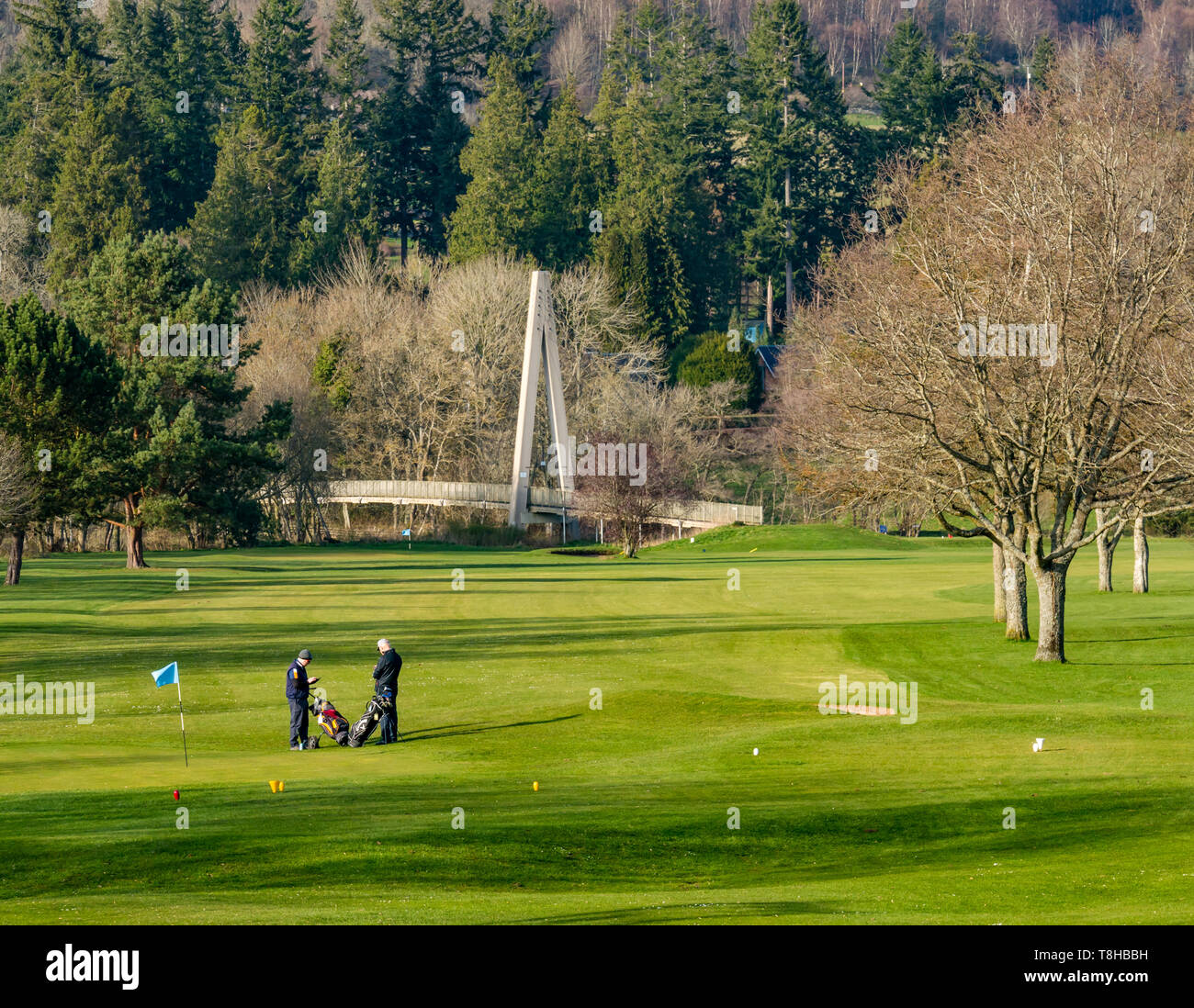 Footbridge green bridge hi-res stock photography and images - Alamy