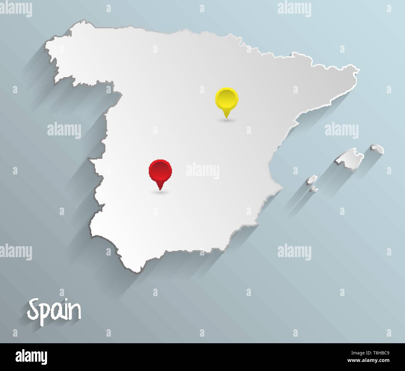 Spain map Stock Vector Images - Alamy