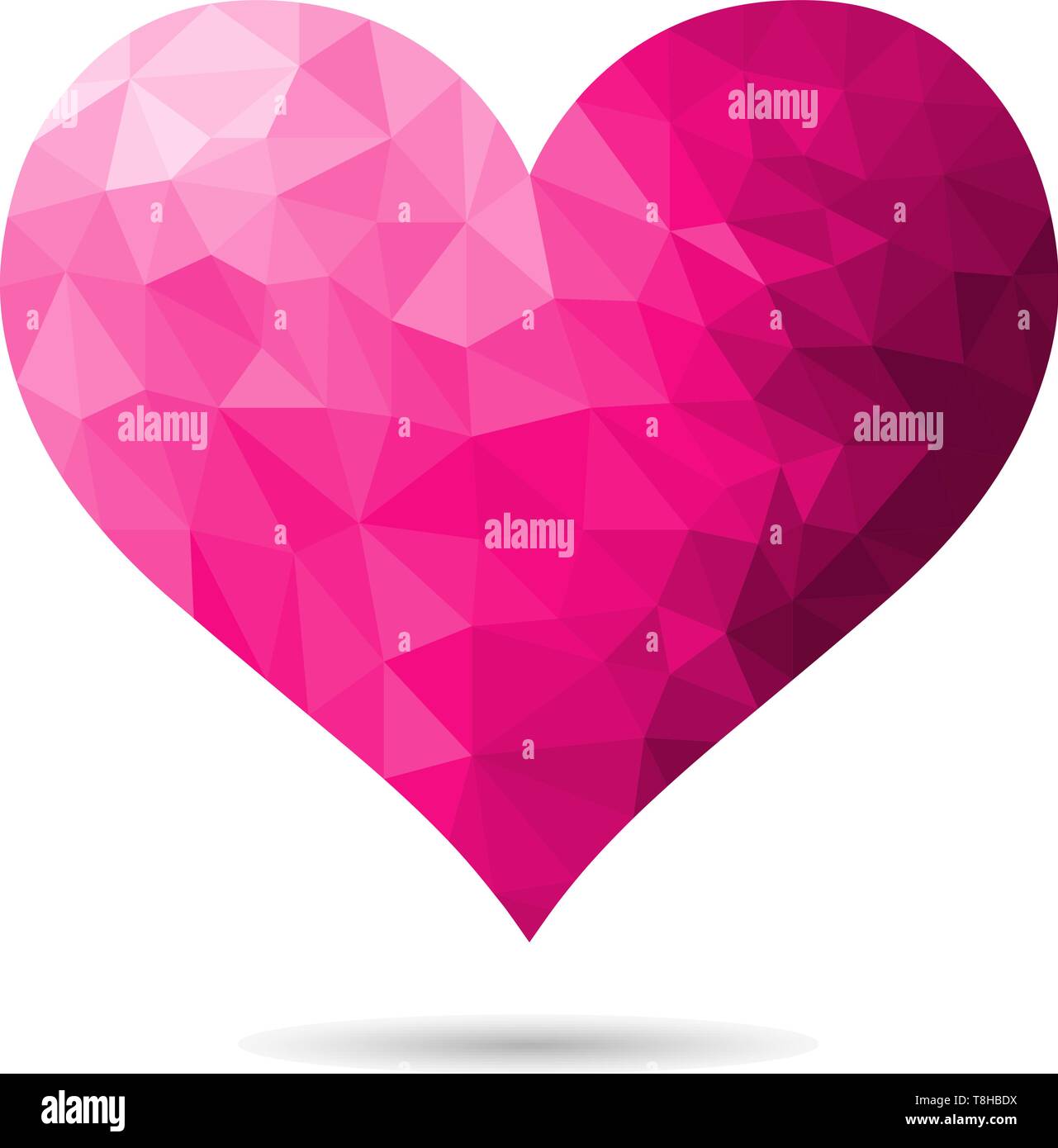 polygon heart vector love Stock Vector Image & Art - Alamy