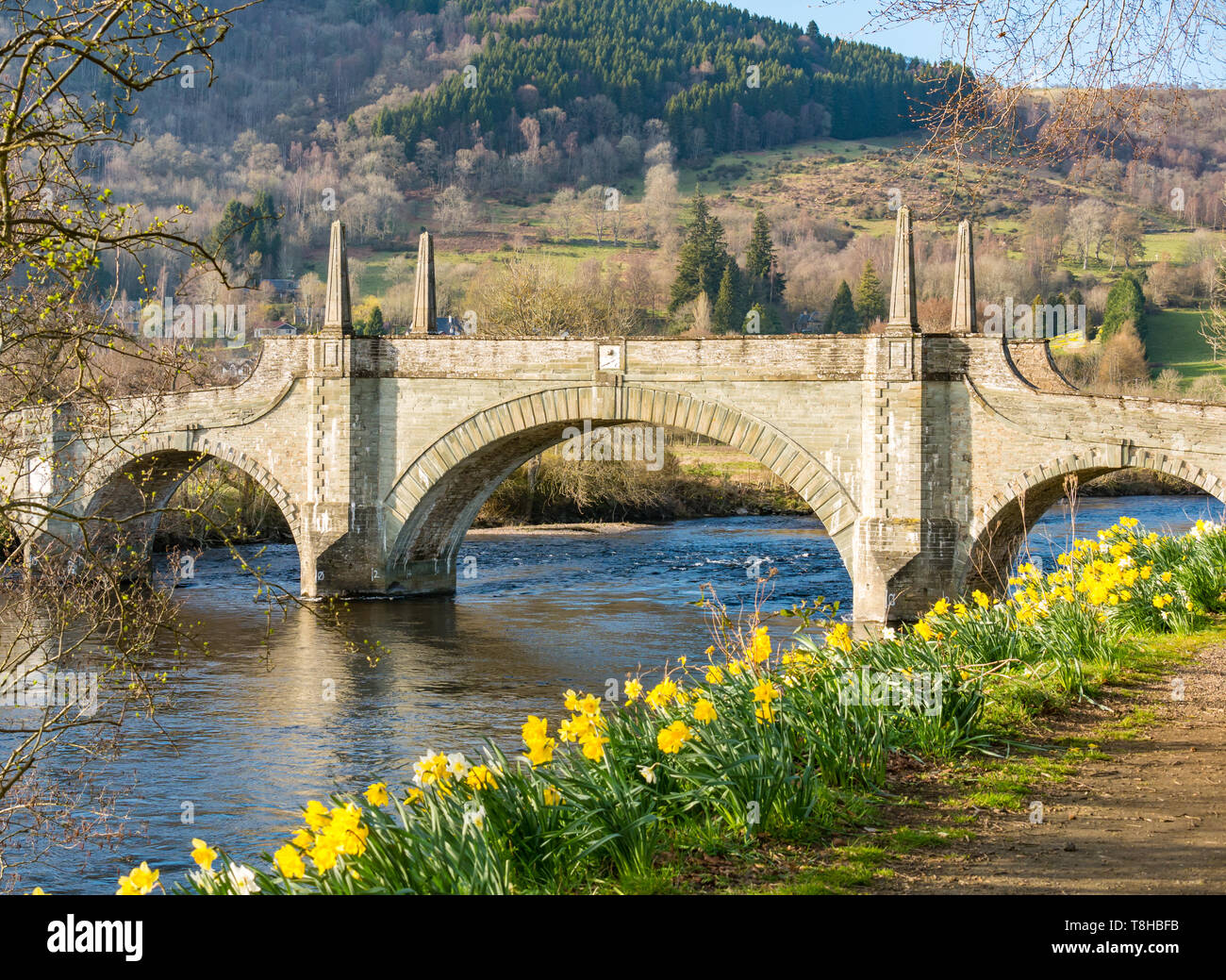 Wades bridge aberfeldy sign hi-res stock photography and images - Alamy