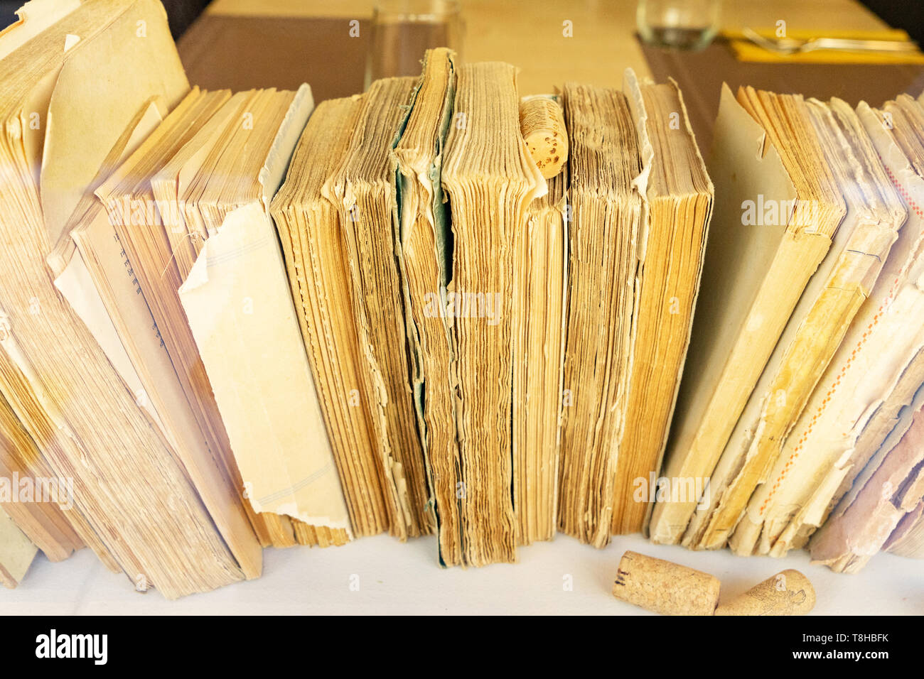 Pile of old books Stock Photo - Alamy