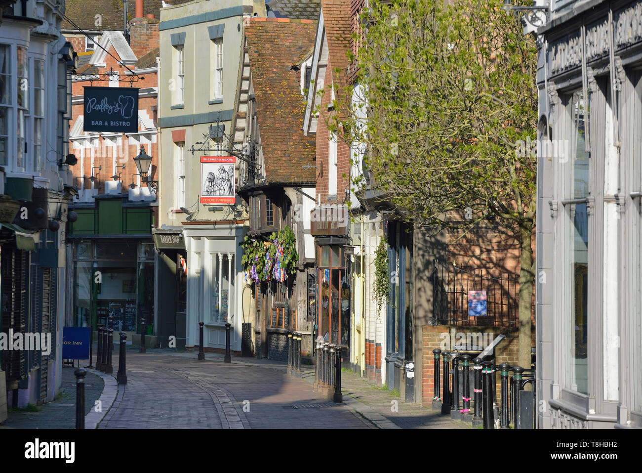 George Street, Hastings old town, East Sussex, England, UK Stock Photo ...