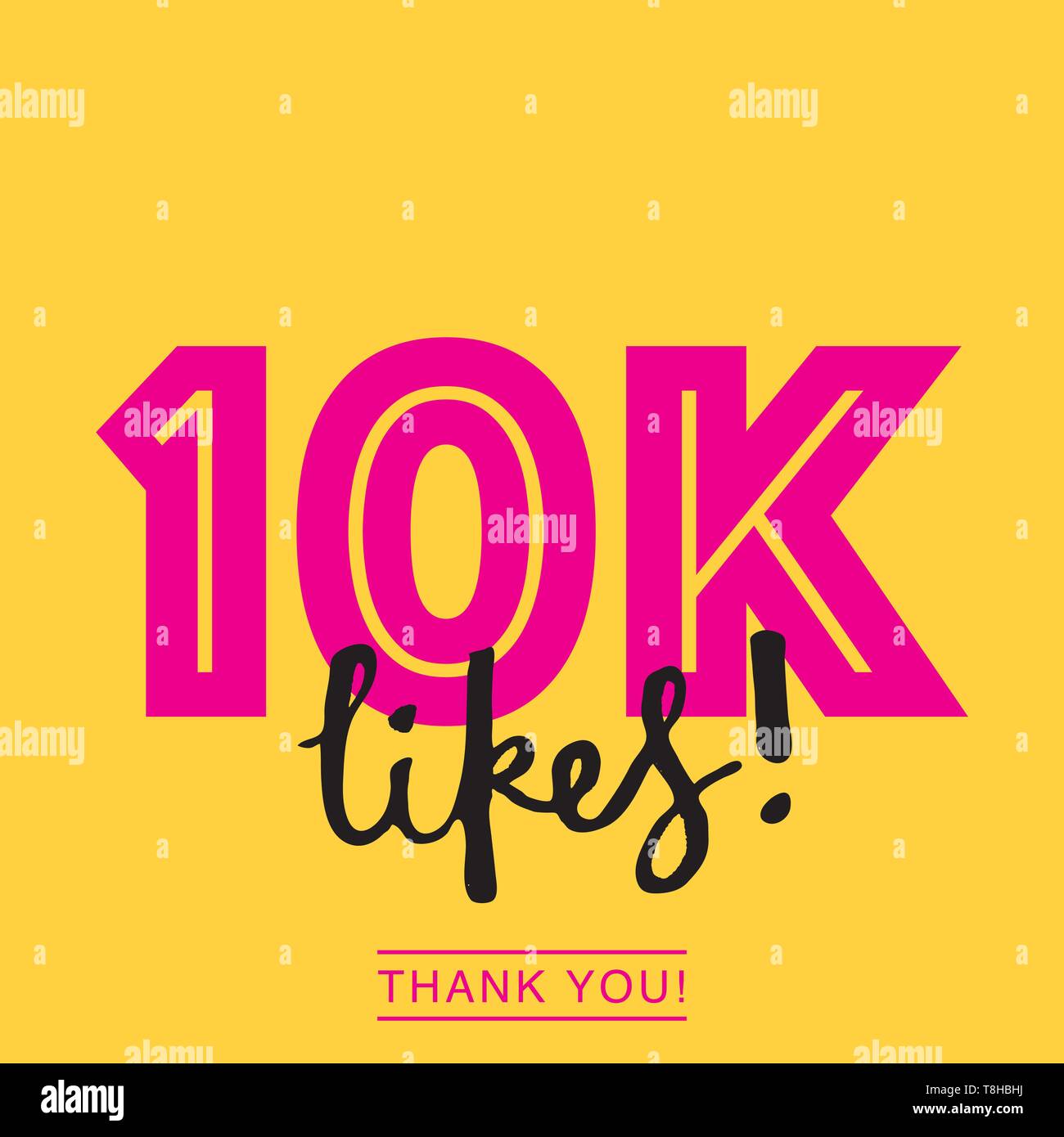 10k likes online social media thank you banner Stock Vector Image & Art ...