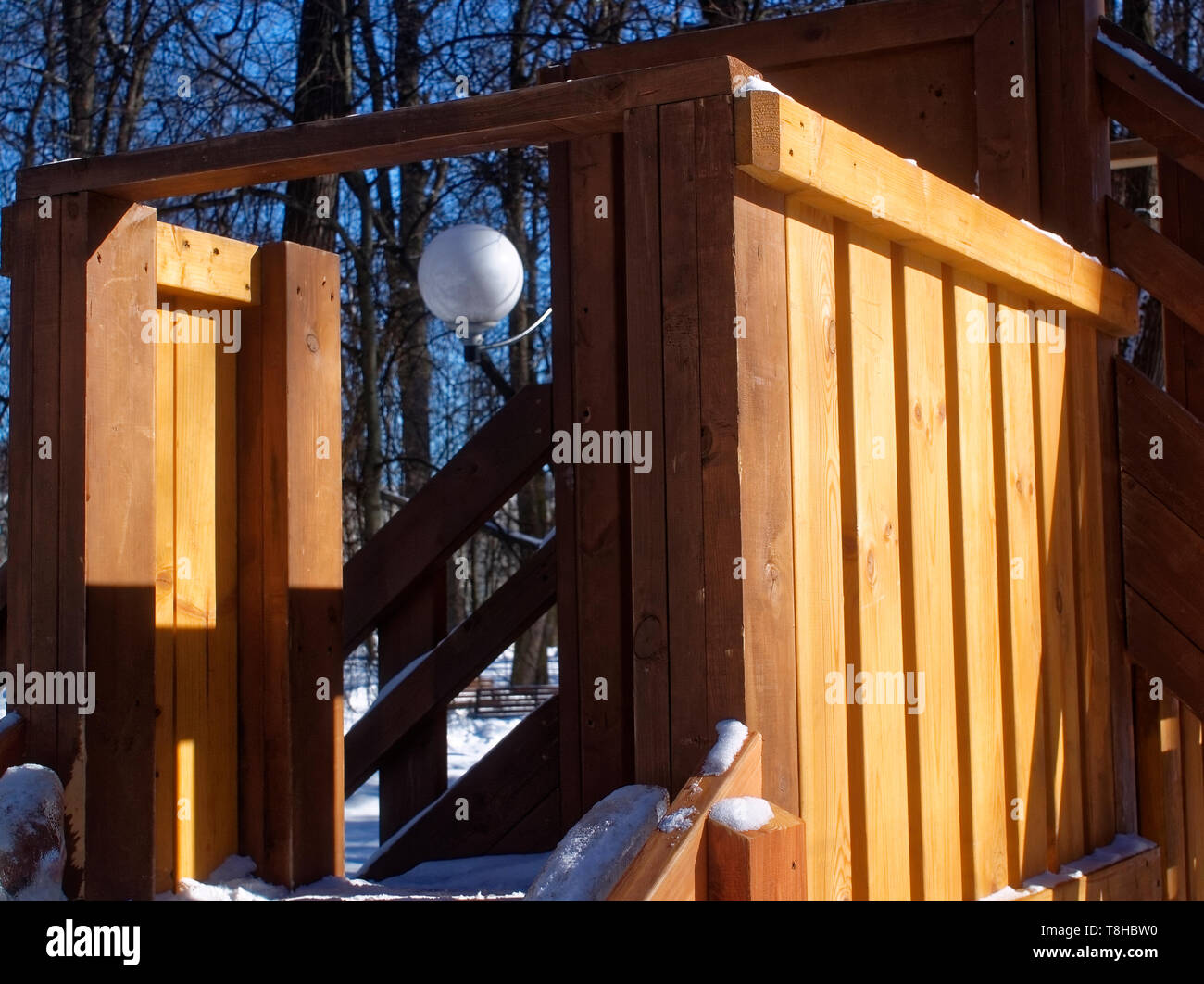slide for rolling on the Playground in winter, Moscow Stock Photo - Alamy