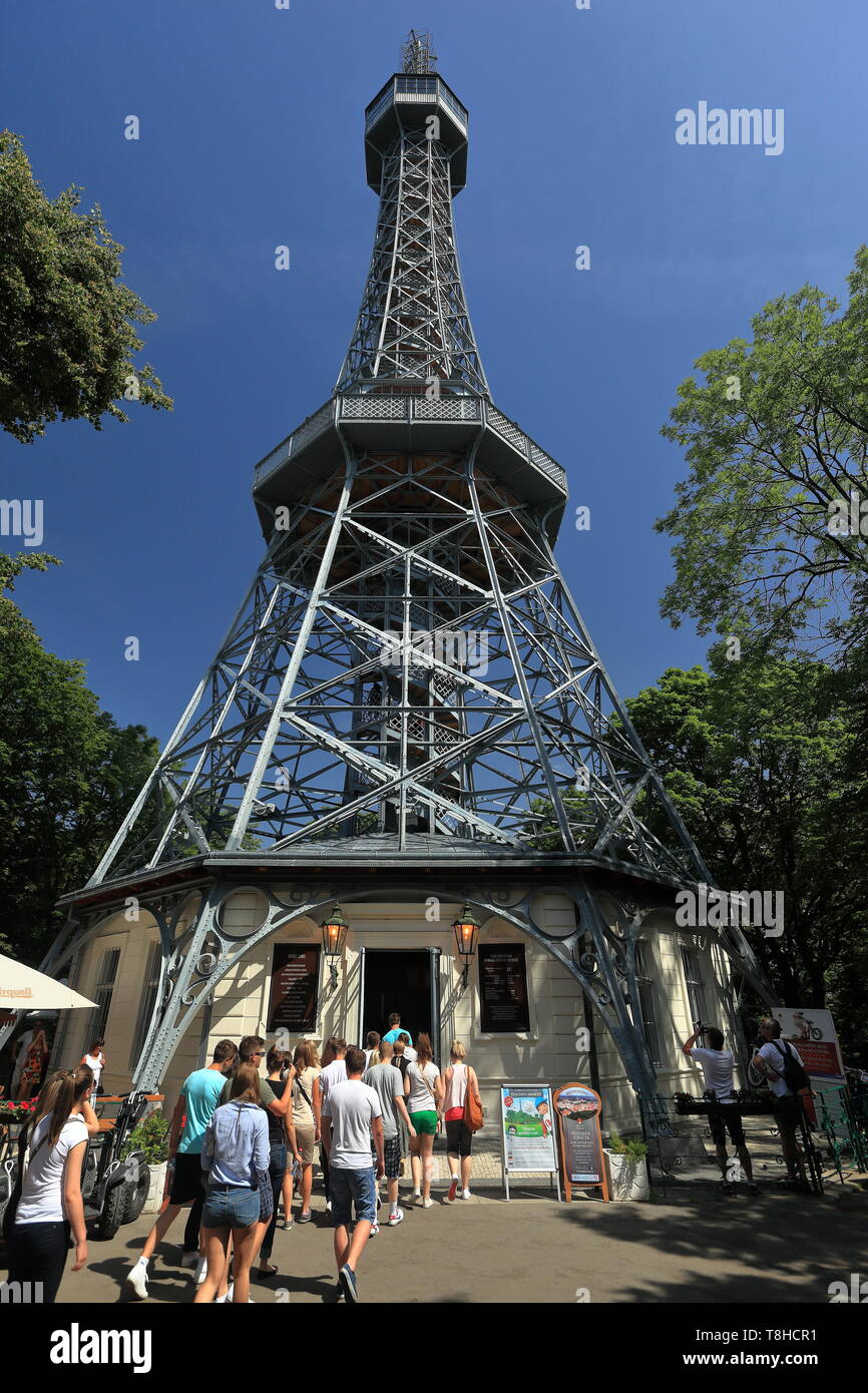 Petrin Tower in Prague, Czech Republic Stock Photo - Alamy