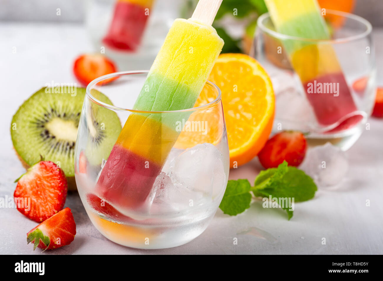 Delicious homemade popsicles Stock Photo - Alamy