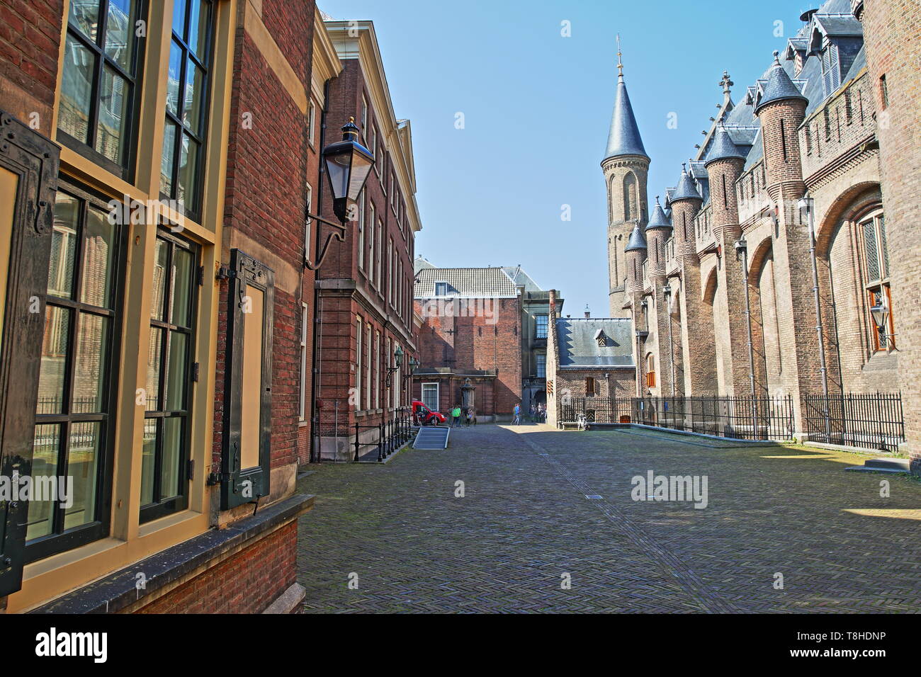 The external facade of the Ridderzaal (Knight's Hall), which forms the ...