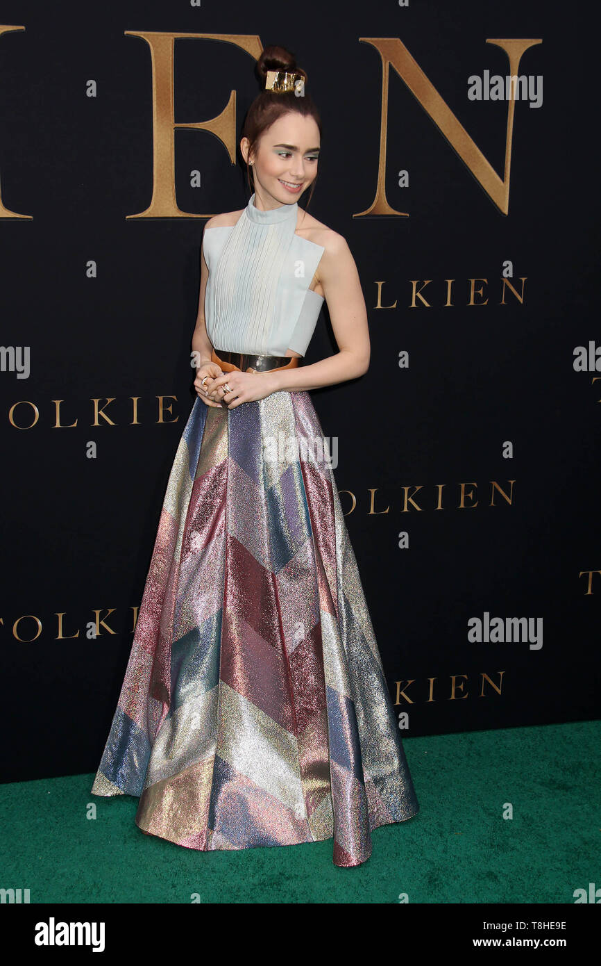 Lily Collins 05/08/2019 The Los Angeles Premiere of "Tolkien" held at ...