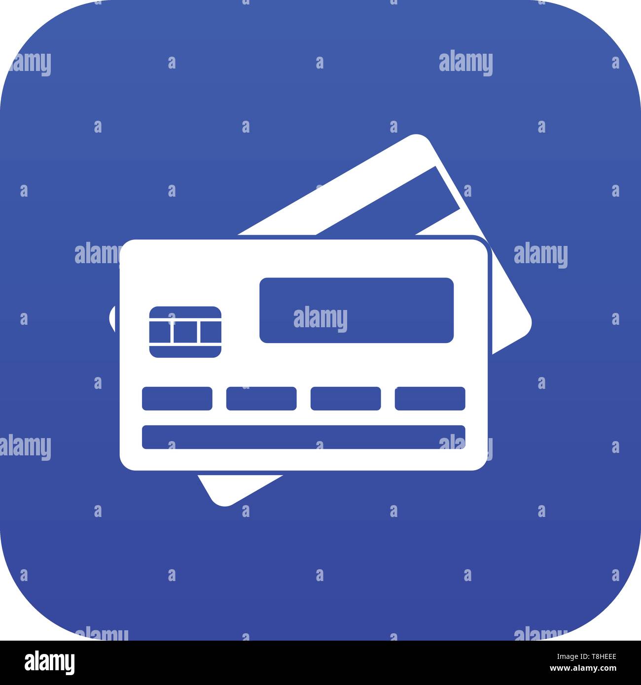 Credit card icon digital blue Stock Vector Image & Art - Alamy