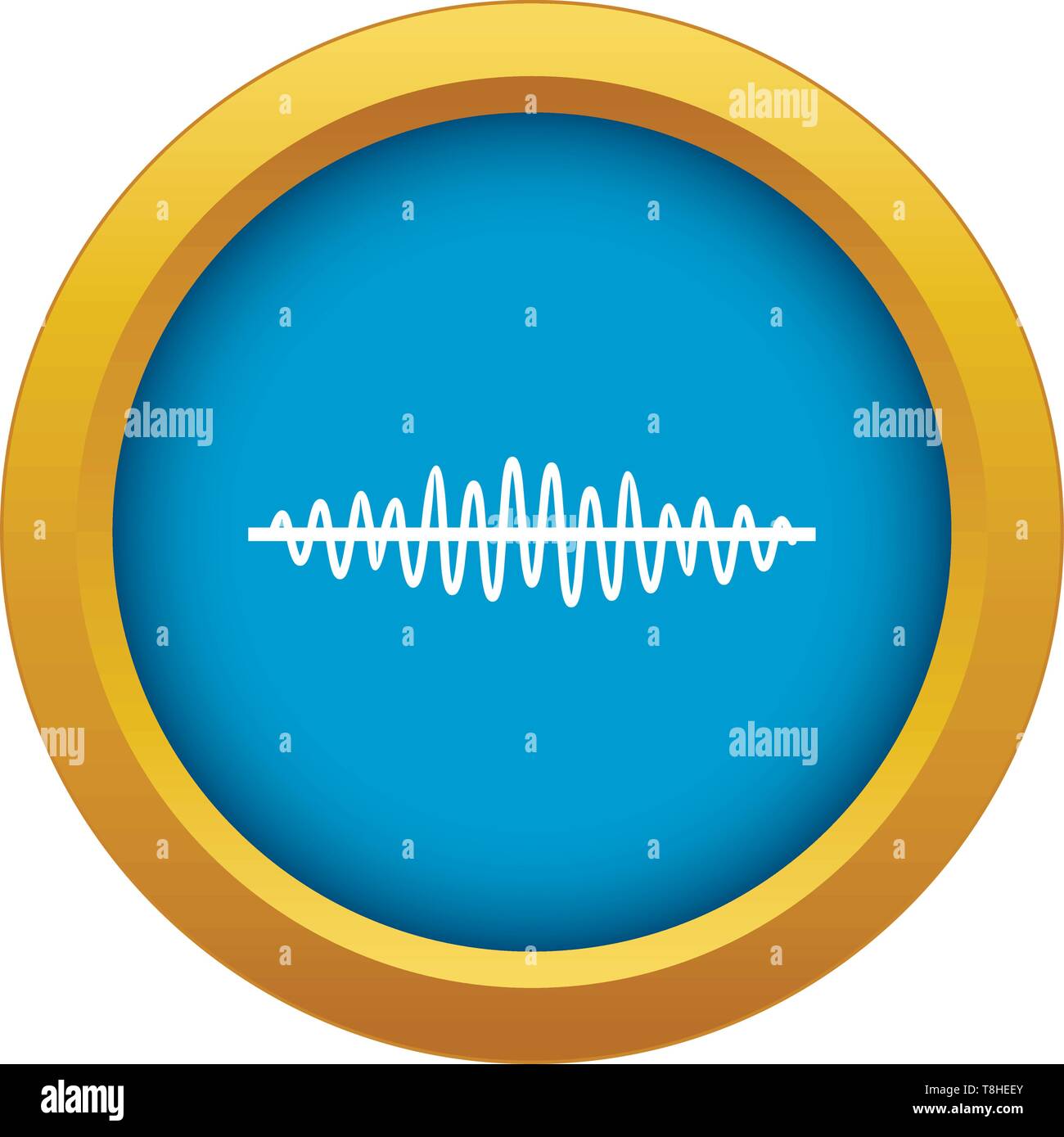 Sound wave icon blue vector isolated Stock Vector Image & Art - Alamy
