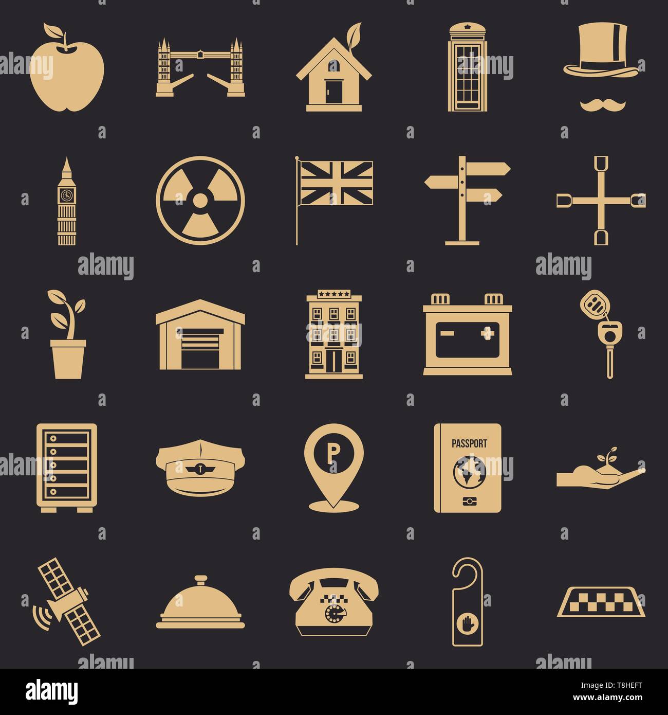 Cab icons set, simple style Stock Vector Image & Art - Alamy