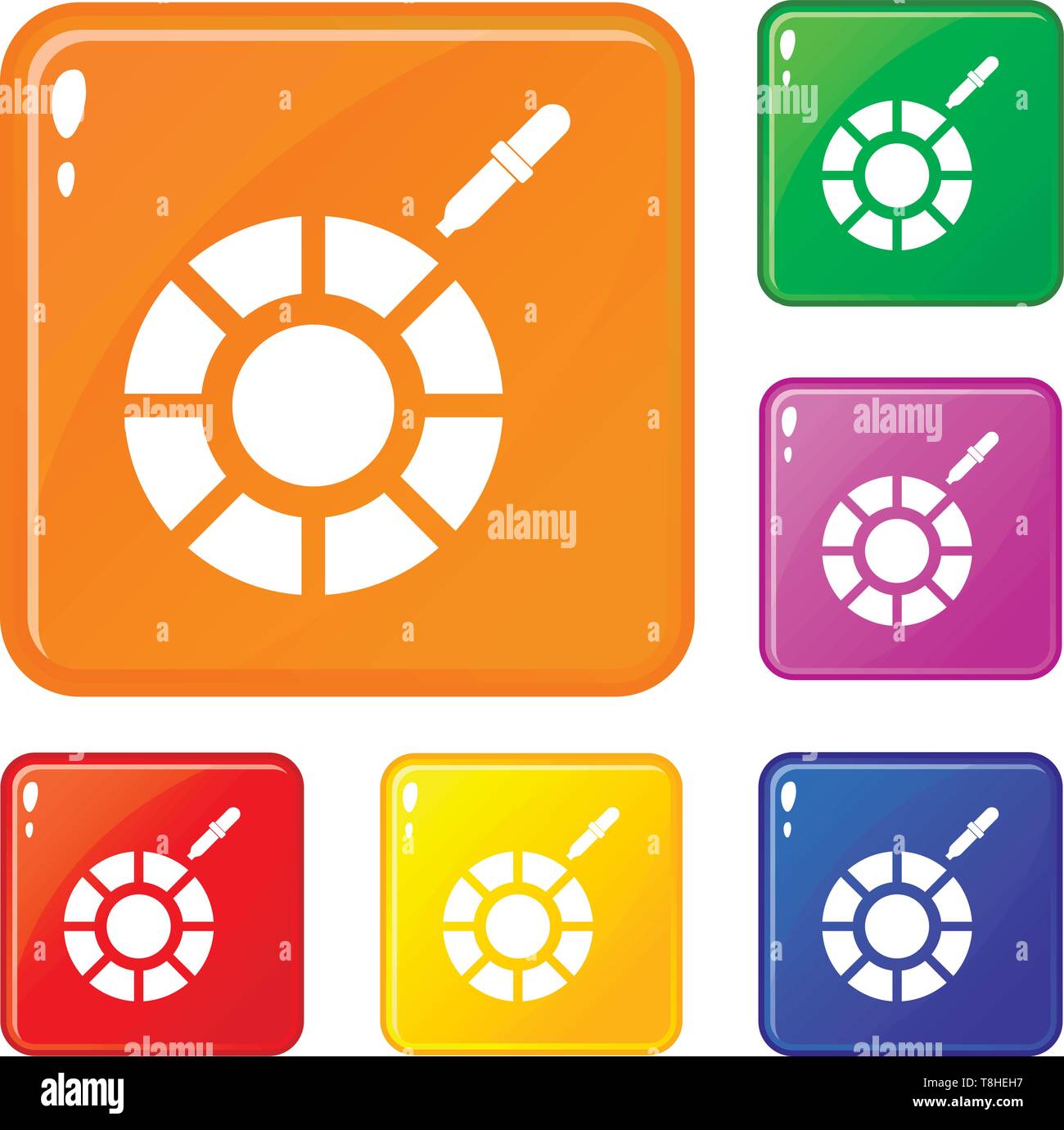 Color picker icons set vector color Stock Vector Image & Art - Alamy