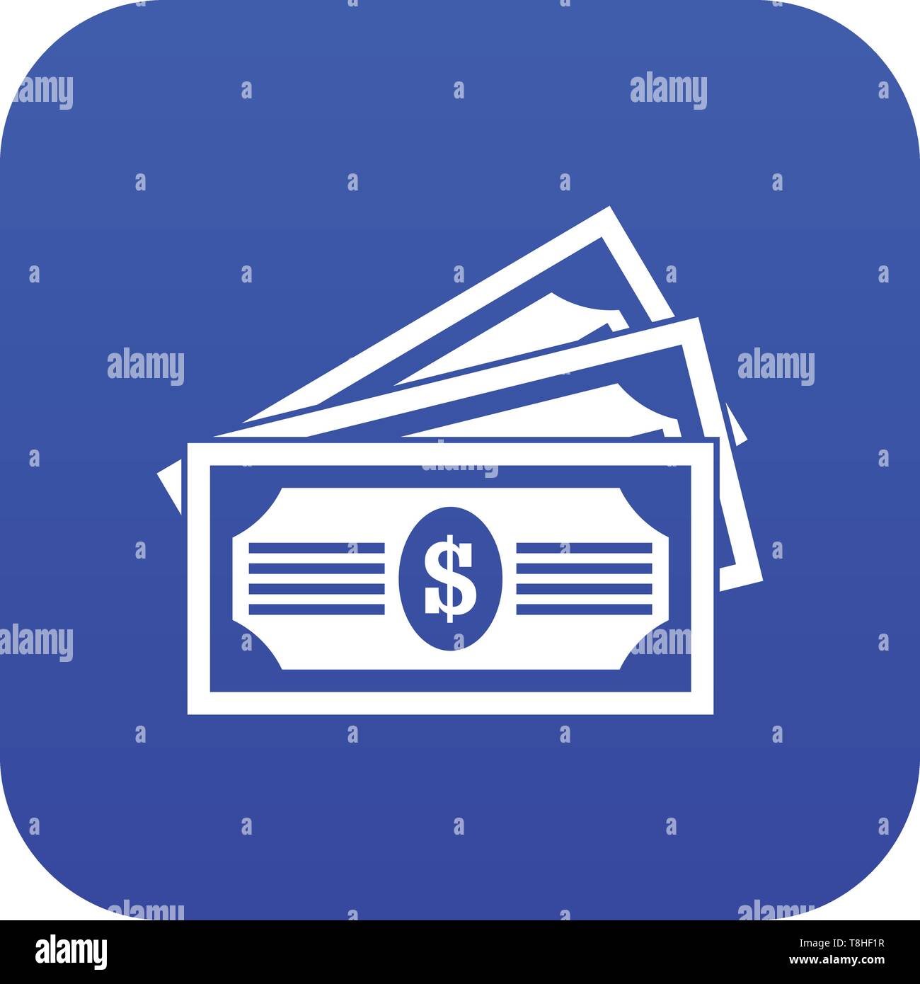 Three dollar bills icon digital blue Stock Vector Image & Art - Alamy