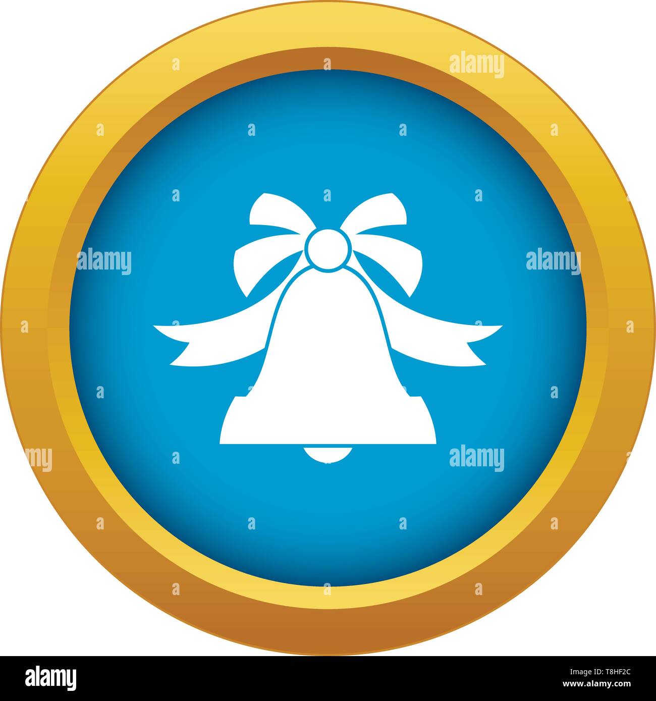 Bell icon blue vector isolated Stock Vector Image & Art - Alamy