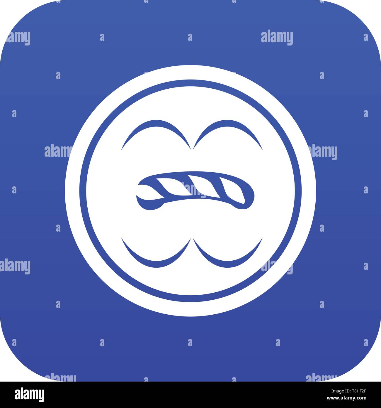 Circle button icon blue vector Stock Vector Image & Art - Alamy