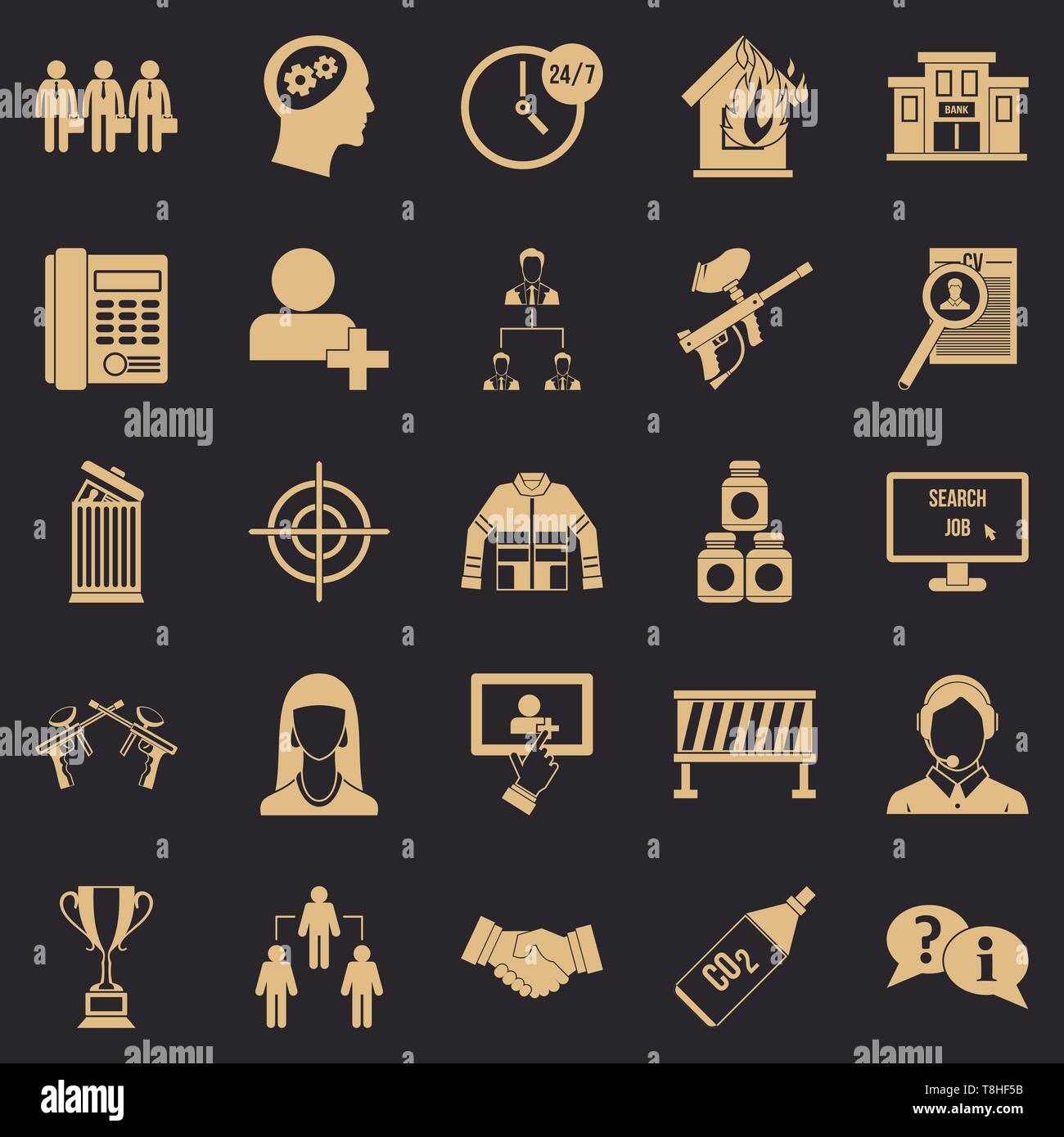 Crew icons set, simple style Stock Vector Image & Art - Alamy