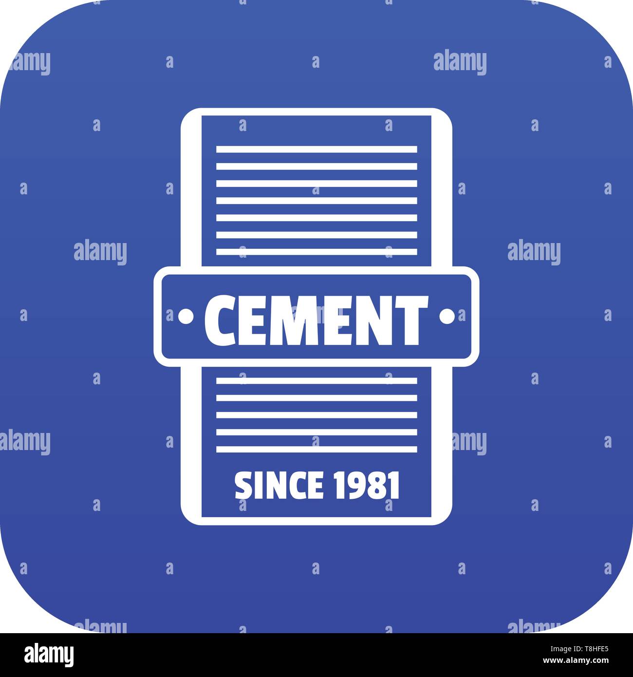Cement icon blue vector Stock Vector Image & Art - Alamy