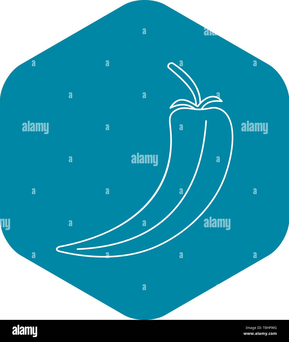 Pepper icon, outline style Stock Vector Image & Art - Alamy