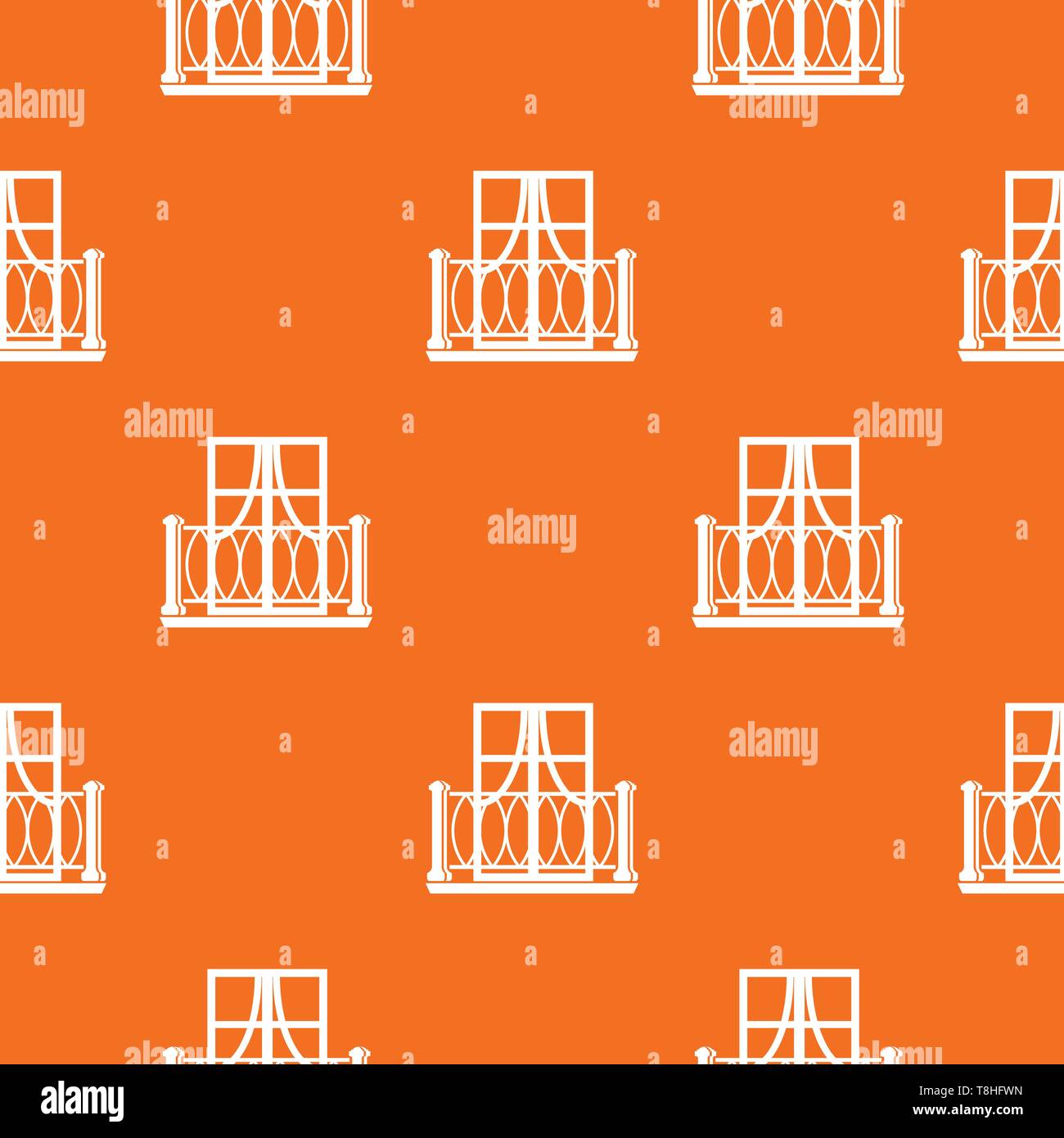 Outdoor Balcony Pattern Vector Orange Stock Vector Image And Art Alamy