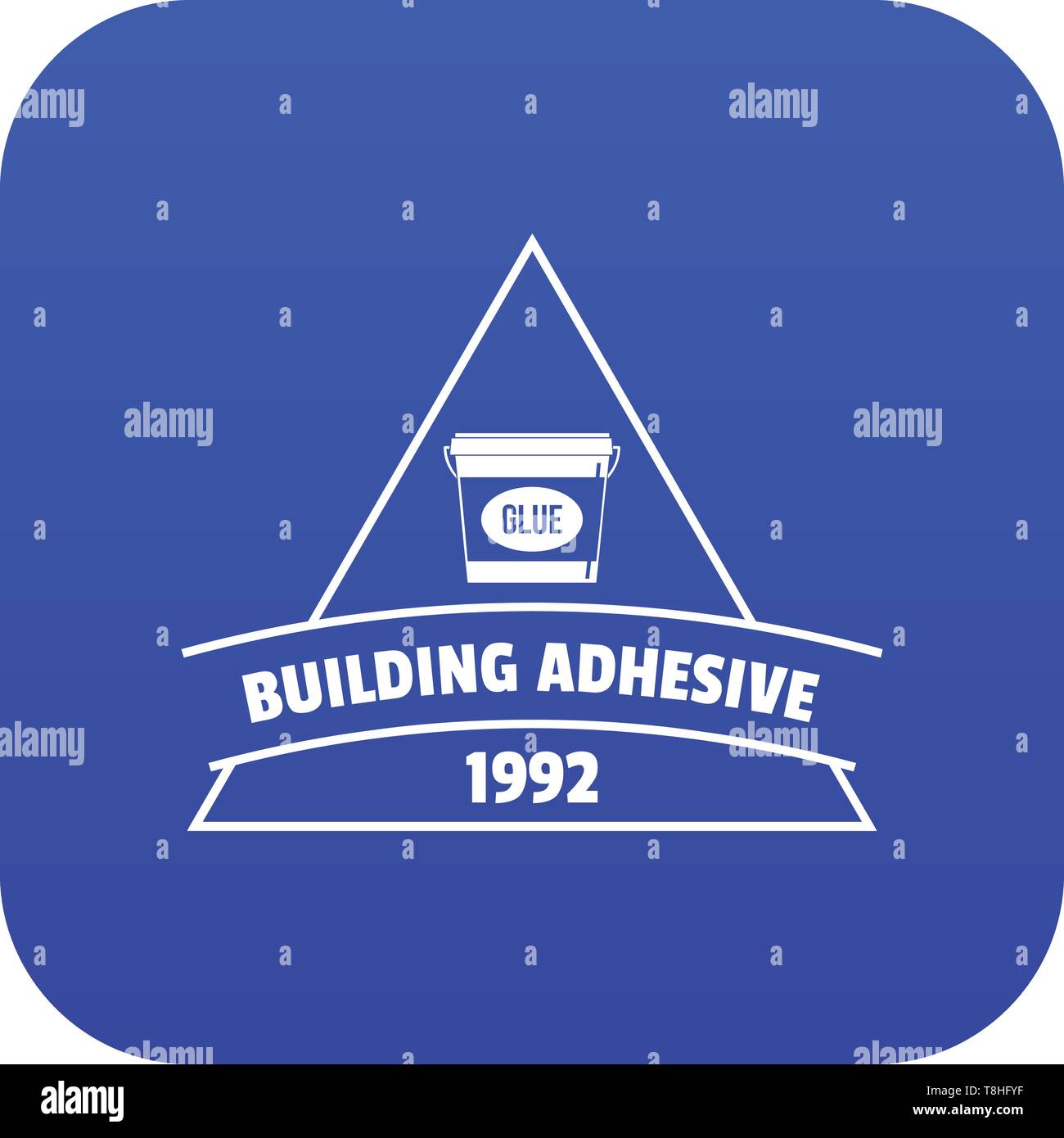 Building adhesive icon blue vector Stock Vector Image & Art - Alamy