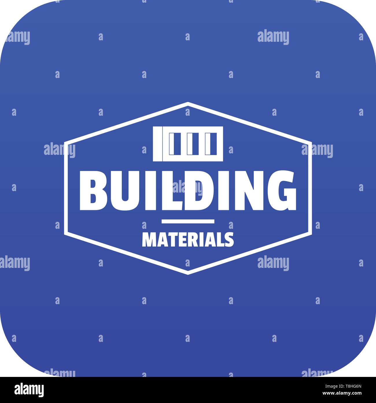 Industrial emblem icon blue vector Stock Vector Image & Art - Alamy