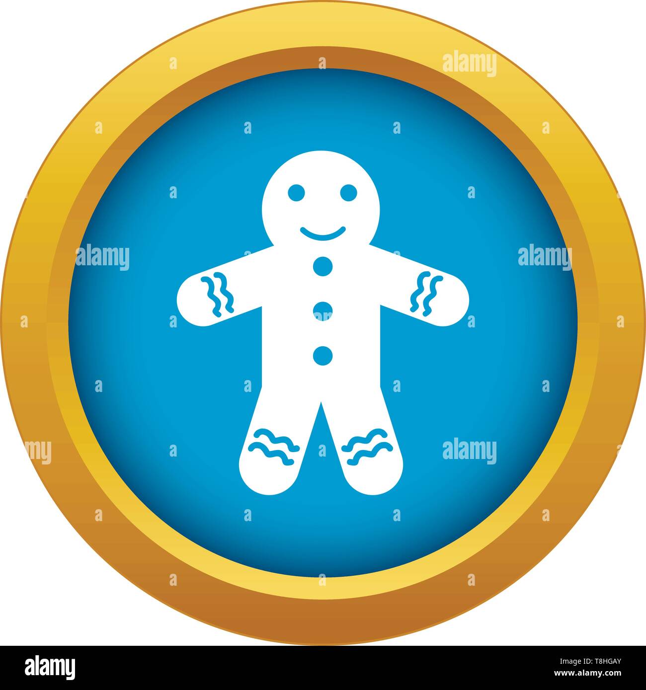 Gingerbread man icon blue vector isolated Stock Vector Image & Art - Alamy