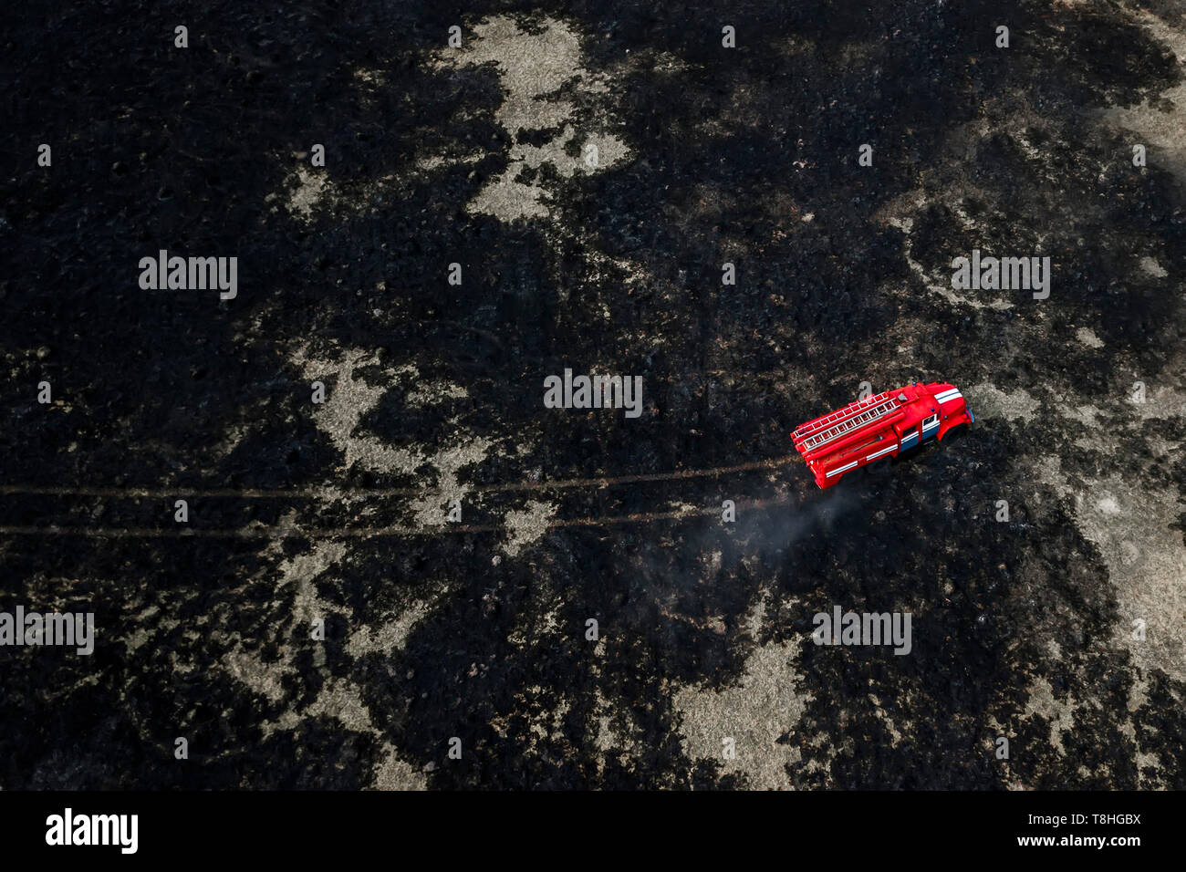 Fire aerial view hi-res stock photography and images - Alamy