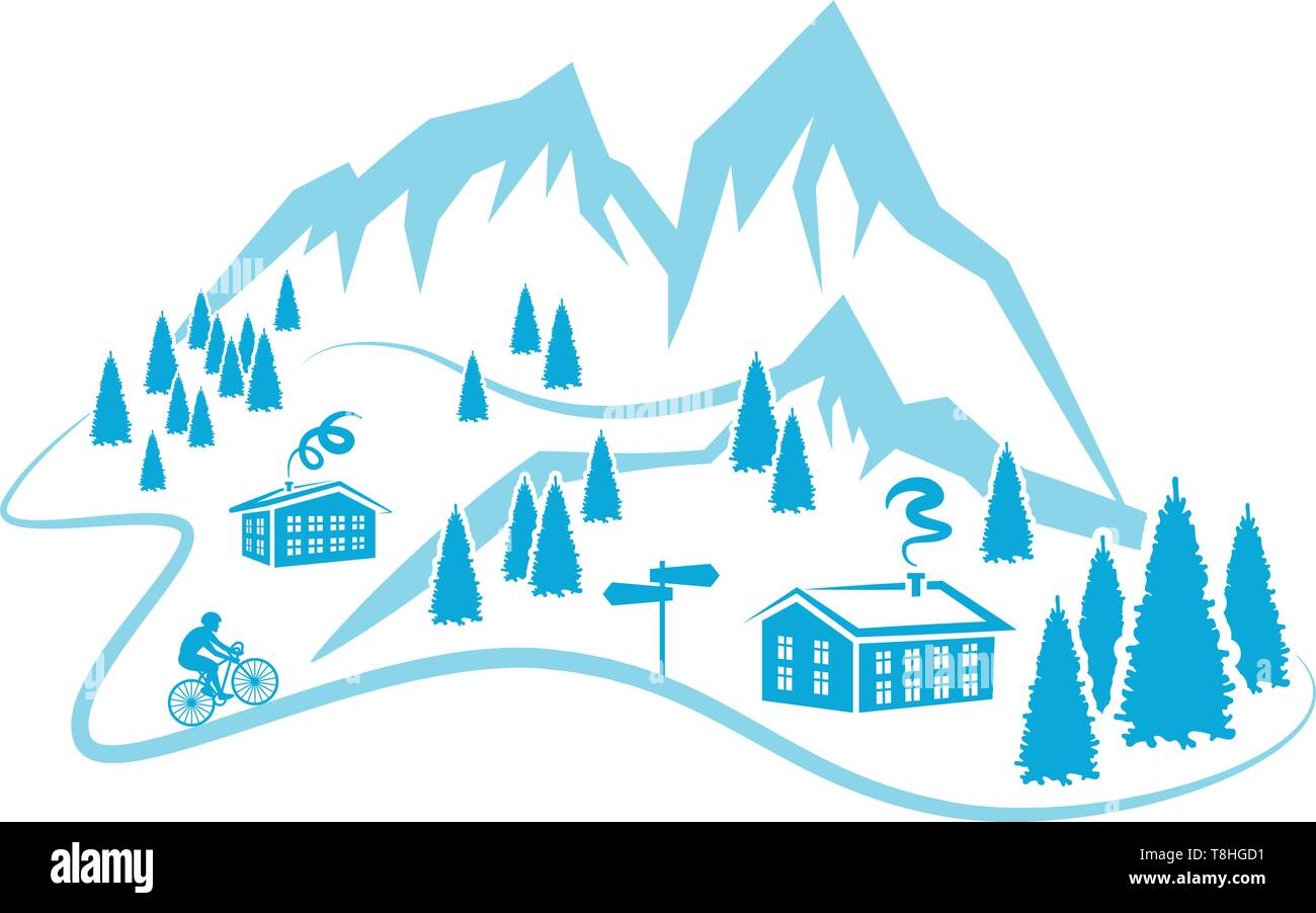 Winter house germany Stock Vector Images - Alamy