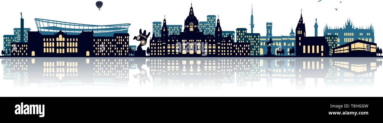 City Skyline Hanover Germany Stock Photos & City Skyline Hanover ...