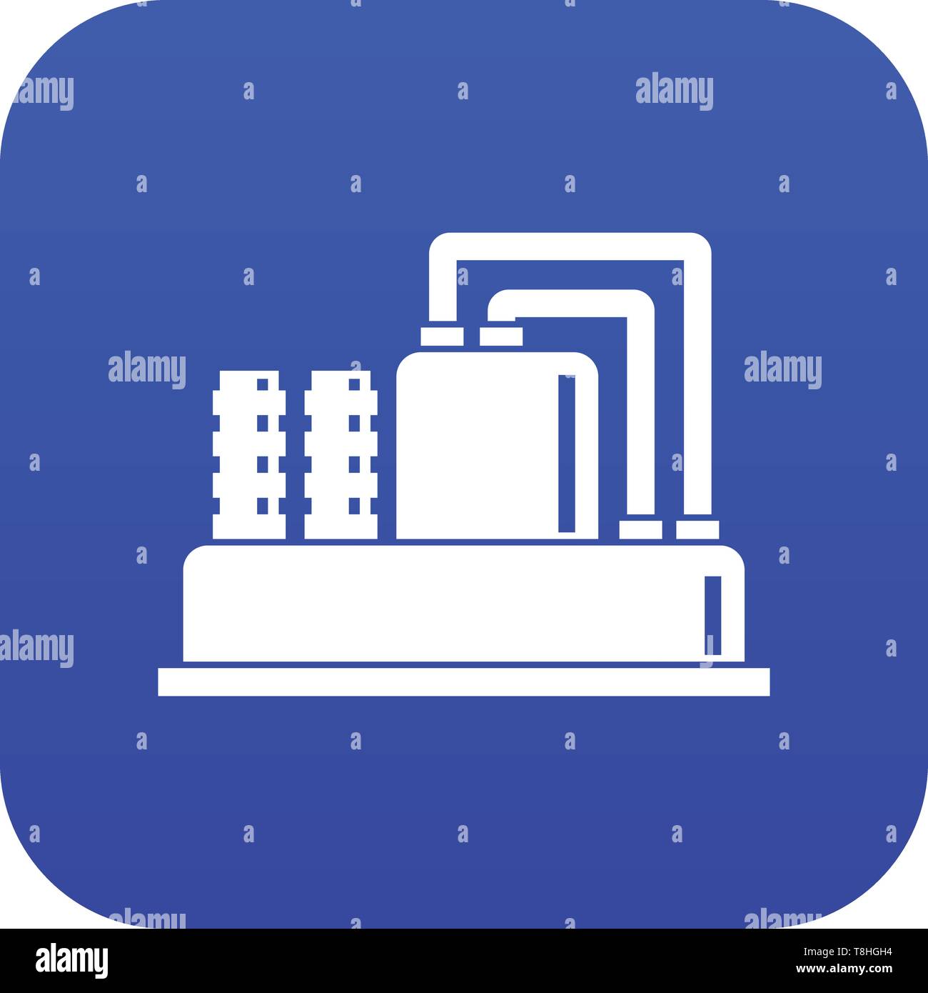 Equipment for production oil icon digital blue Stock Vector Image & Art ...