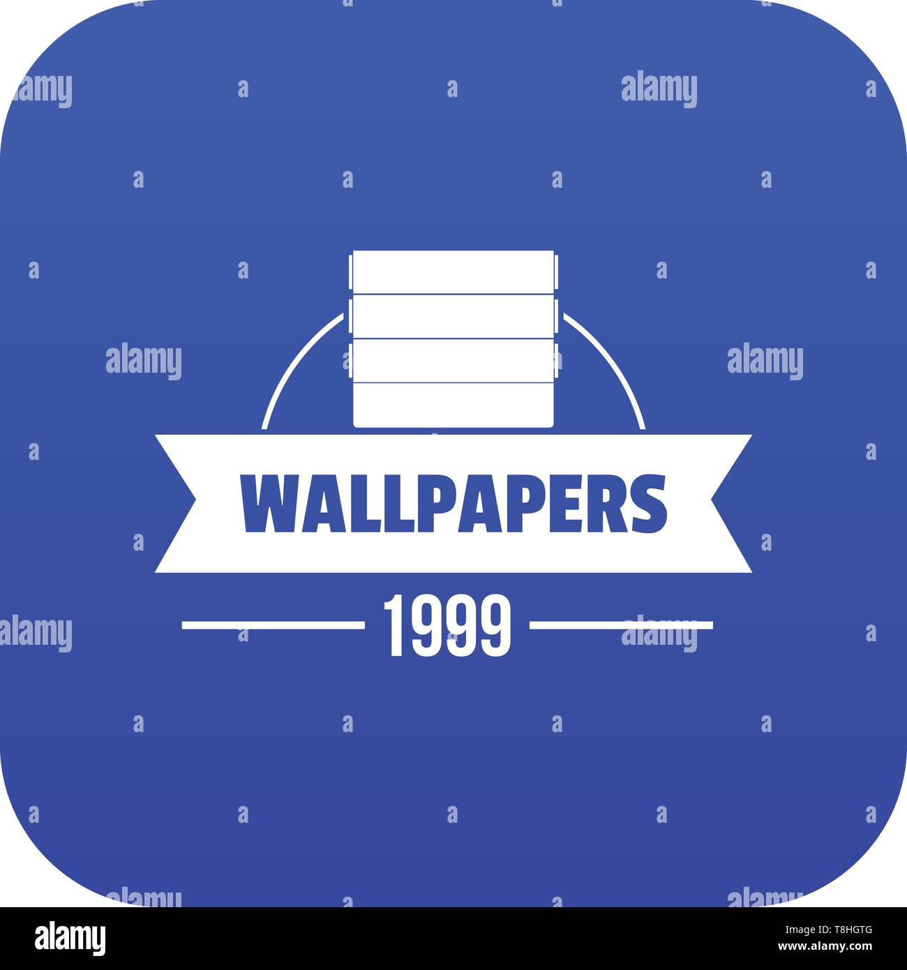 Wallpaper icon blue vector Stock Vector Image & Art - Alamy