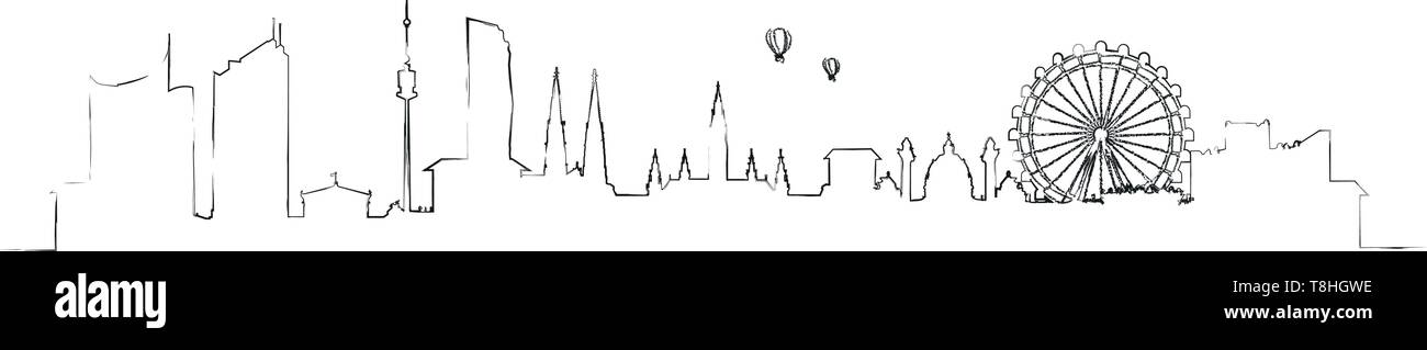 vienna skyline line art Stock Vector Image & Art - Alamy